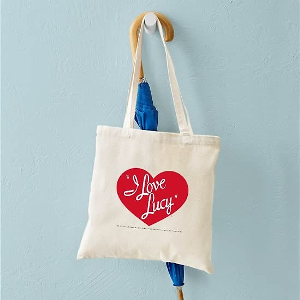 CafePress I Love Lucy: Logo Tote Bag Natural Canvas Tote Bag, Reusable Shopping Bag
