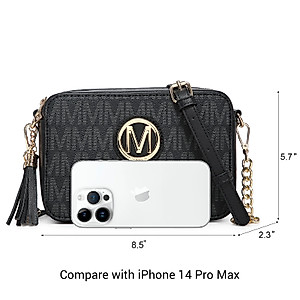 MKP Stylish Lightweight Fashion Crossbody Bag for Women Chic Signature Shoulder Messenger Bag with Tassel Zipper Pocket