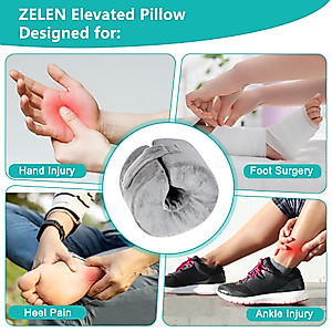 Foot Elevation Pillow Ankle Heel Elevator Wedge Foot Support Pillow Medical Ankle Cushion for Bed Sore Foot Pressure Ulcer Sleeping Feet Leg Rest Elevated Support Foam Surgery Recovery (Small, 1PCS)
