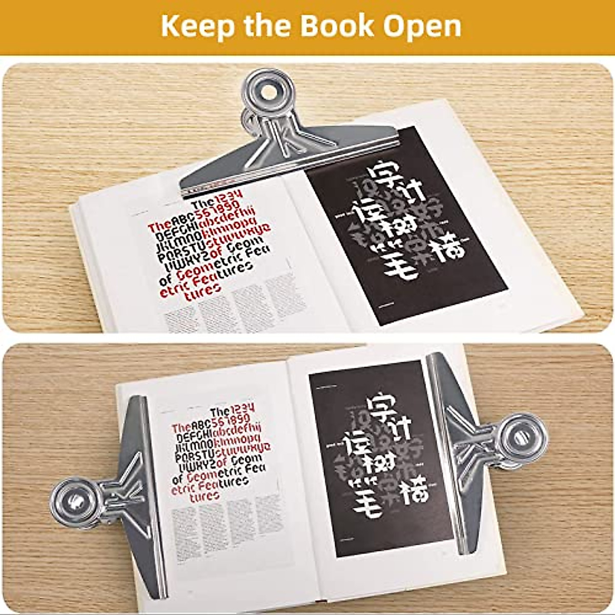 Coideal Extra Large Bulldog Clips - 2 PCS 20cm Jumbo Stainless Steel XL Bull Binder Paper Clip Clamps for Office (Sliver, 7 7/8 Inch)