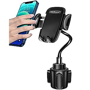 WeGuard Cup Holder Phone Mount, No Shaking Cup Phone Holder for Car Rock Solid Car Phone Holder Mount for Cars, Trucks, SUVs etc, Compatible with iPhone 14 13 Plus Pro Max Samsung All 4-7'' Phones