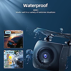 AHD Backup Camera for Car, Rearview Reversing Camera HD Night Version Waterproof, Upgraded 1080P Wide Angle Rear View Camera for Universal Car SUV RV