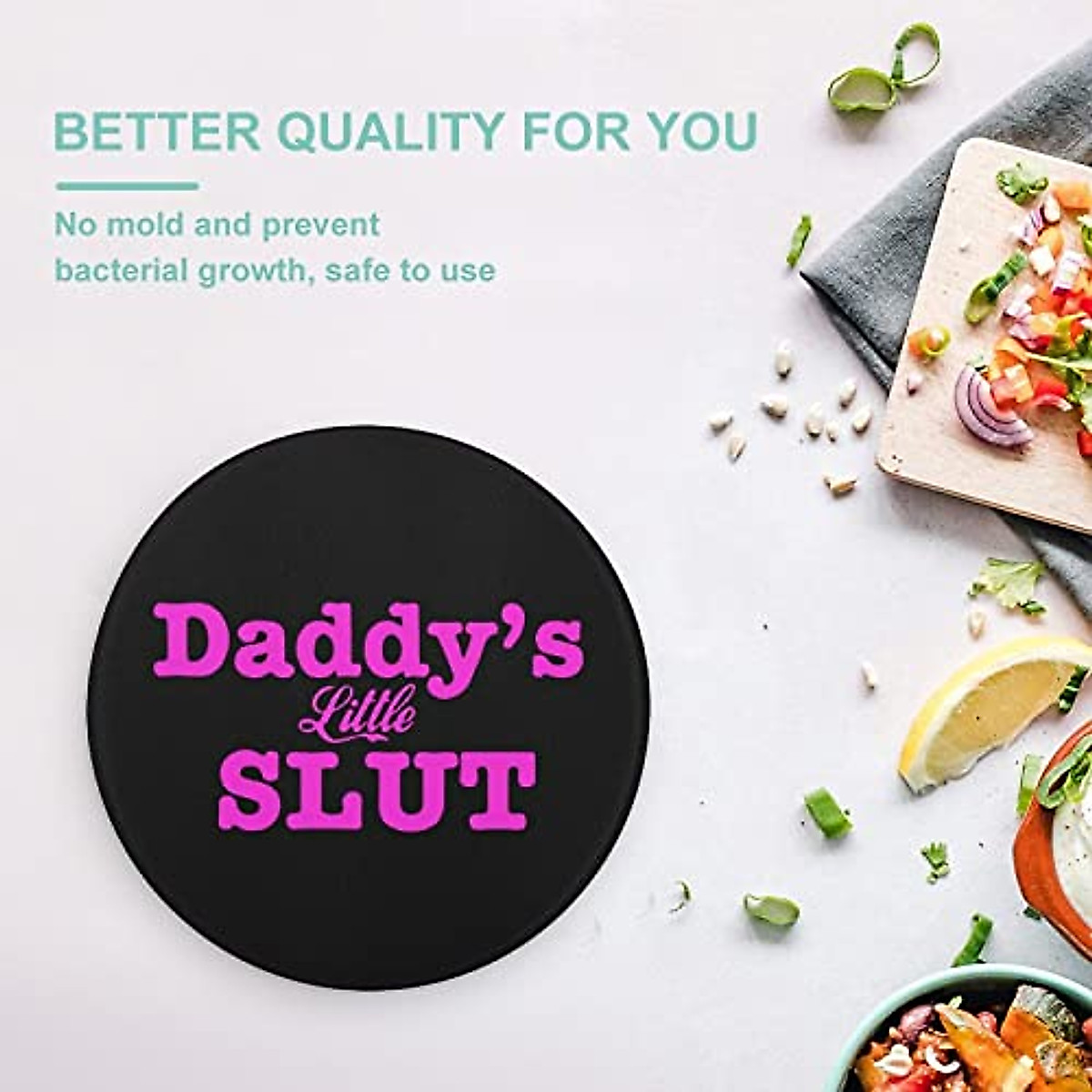 Daddy's Little Slut Cutting Board Tempered Glass Chopping Board for Kitchen Hotel