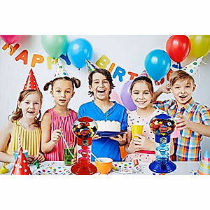 Playo 10.5" Gumball Machine for Kids, Spiral Style Candy Dispenser for Gifts, Parties or Events - Bubblegum Machine w/Gumb Balls Included (Red)