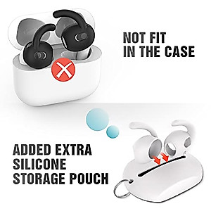Ear Hooks Covers Compatible with Apple AirPods 3, Added Storage Pouch, Anti-Slip Silicone in-Ear Earhooks Covers, Ear Wings Accessories for Apple AirPods 3rd Generation (3 Pairs, Mixed Colors)