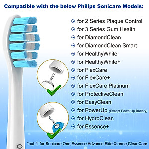 OralClass Replacement Toothbrush Heads for Philips Sonicare - Medium Soft, 8 Pack
