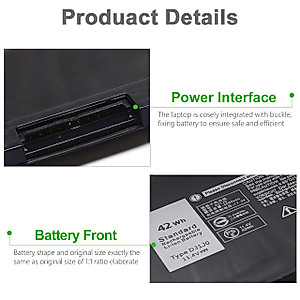 KAQIAR New DJ1J0 7280 42Wh Battery Compatibel with Dell Latitude 12 7000 7480 7290 E7280 E7290 7380 7390 E7380 E7390 7480 7490 E7480 E7490 Series Notebook,P/N: DJ1J0 PGFX4 ONFOH 451-BBZL