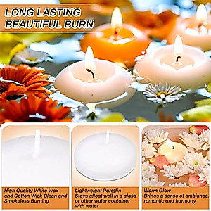2 Inches White Floating Candles for Centerpieces, 30 Pack Smokeless & Dripless Floating Candles, Water Candles Floating for Vases, Centerpieces at Wedding, Party, Pool, Special Occasions