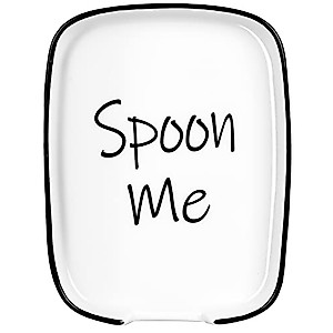 Spoon Rest For Kitchen Counter, 5.8×4.45 Inch, Ceramic Spoon Holder For Stove Top or Counter Top, Perfect for Placing Kitchen Utensils, Ladle, Coffee Spoons, Cooking spoons, Spatula, Tongs & More