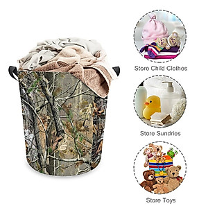 Laundry Basket - Hunting Camo Handy Laundry Collapsible Foldable, Decorative Storage Baskets for Toys