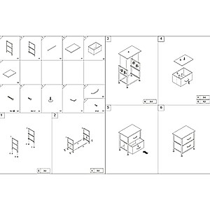 AZL1 Life Concept Storage Dresser Furniture Organizer Unit with 2 Drawers for Bedroom, Hallway, Entryway and Closets, Ivory, 17.7x19.7 inches