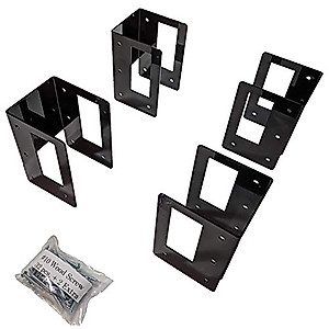 c2M Width & Depth Adjustable Elevated Outdoor Firewood Log Storage Rack Bracket Kit | Heavy Duty & Quick Assembly | Made in the USA + Hardware Included