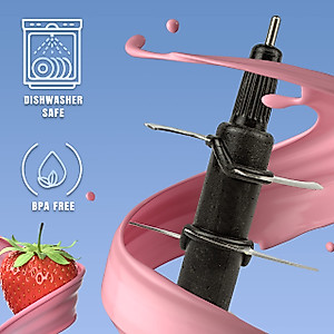 6-Stacked Blade Assembly Replacement Part 496KUB490 for Nutri Ninja Auto-IQ Pro Complete BL490 / BL491 / BL492 / BL492W /BL494 (6-Stacked Blade)