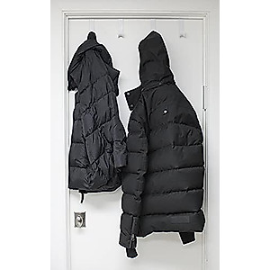 Dependable Industries inc. Essentials Over-The-Door Hanger Hook Set – 4-Pack of 3.5 in, Plastic Over-The-Door Hangers & White Over-The-Door Hooks – Over-Door Hooks for Hanging Clothes & Towels