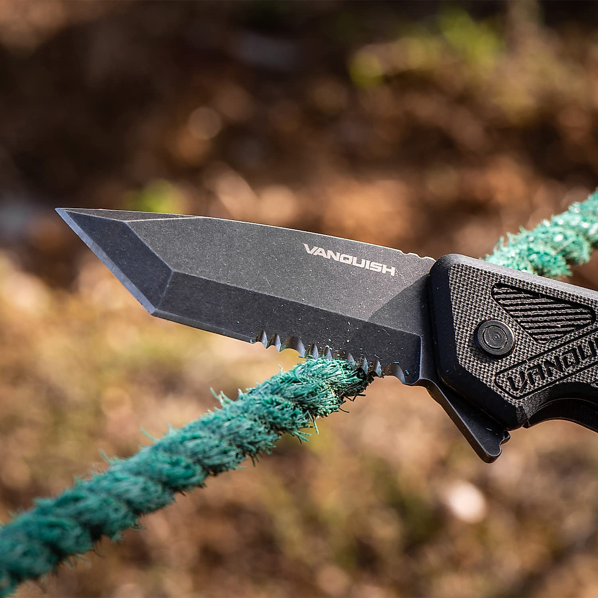 VANQUISH Folding Pocket Knife for Survival Hunting Camping Fishing Hiking Adventure Self Defense Small Utility Pocket Knives with Clips for Men/Women Dad Husband (6054)