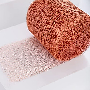 SOTEE Copper Mesh - 4" x 45 Feet, Ideal for Distilling, Double Layer Copper Mesh Fill Fabric DIY Kit, Perfect Hole Filler, Pure 100% Copper Roll