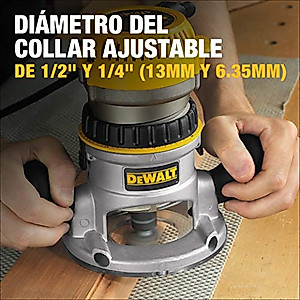 DEWALT Router, Fixed Base, 1-3/4-HP, 5/128” Per Turn, Compact and Portable, Corded (DW616),Yellow
