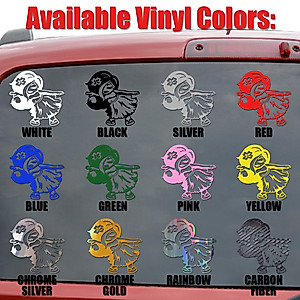 JDM Domo Kun Style 04 Vinyl Decal Sticker- 6" Tall Gloss White Color