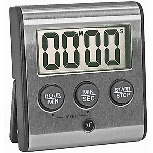 eTradewinds Elegant Digital Kitchen Timers 2 Pack Bundle Featuring Stainless Steel Models eT-78 and Model eT-24, Auto Shutoff Auto Memory