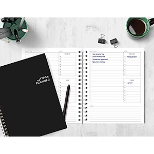 2022, Blueline Undated Task Planner, Duvet Laminated Cover, Black, 9.25" x 7.25", 270 Pages (B310.81)