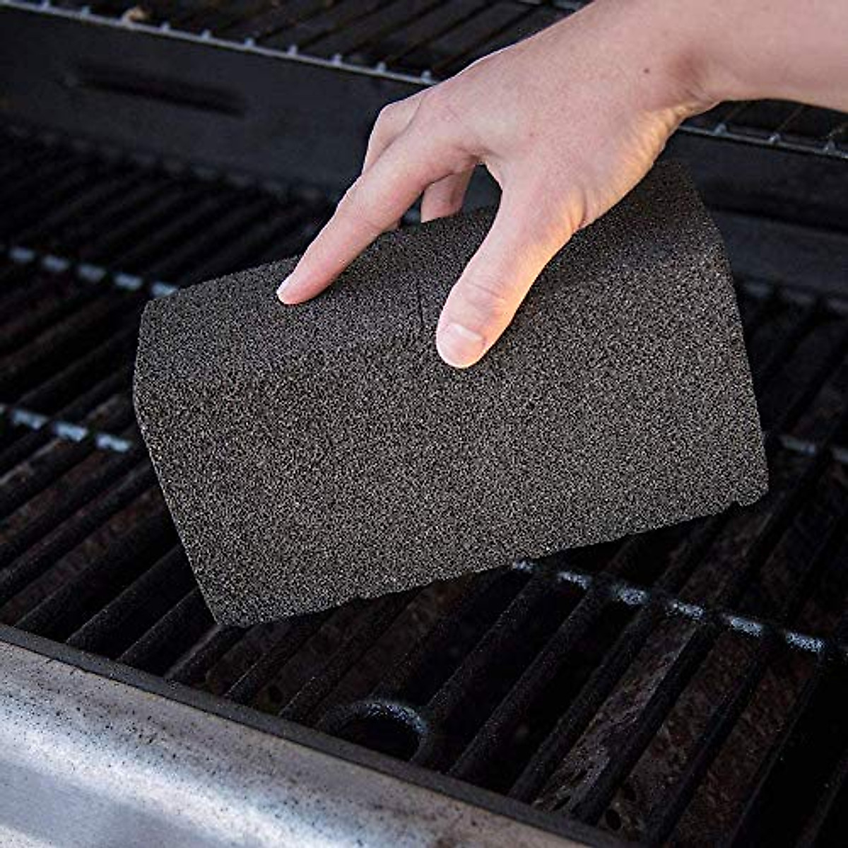 Grill Brick Commercial Grade Grill Cleaning Stone Pumice. For use on Grills, flat tops, griddles, and more. Cleans, Repolishes, and Sanitizes. Effectively Removes Cooked on Dirt, Grime, and Grease.