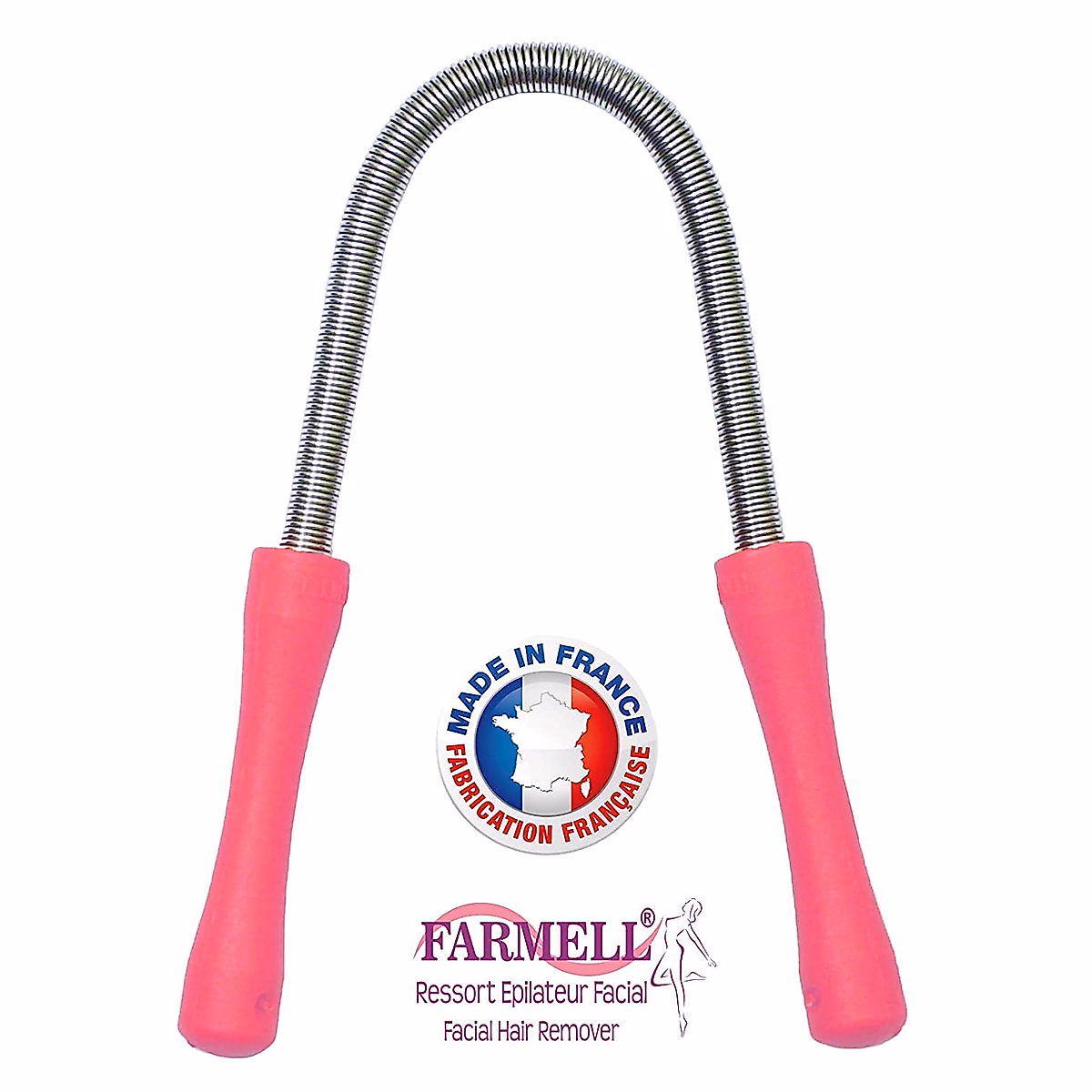 FARMELL ® Facial Hair Removal for Women, Face Hair Remover Spring, Flawless Epilator for Upper Lip Chin Cheeks Mustache Eyebrow, Facial Tweezers Tool for Peach Fuzz Hair Removal Device Made in France