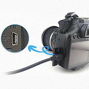 Sqrmekoko USB Interface Charging Data Transfer Cable Compatible with Canon PowerShot Digital Cameras & Camcorders (Black)