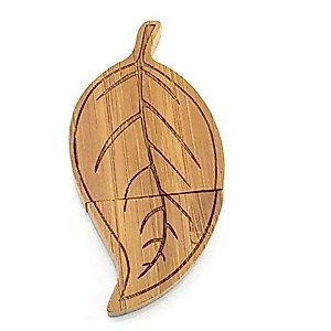 Natural Wooden Leaf USB 2.0/3.0 Flash Drive High Speed Storage Memory U-Disk (2.0/32GB)