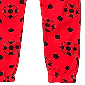 Miraculous Ladybug Big Girls Fleece 2 Pack Leggings Black/Red 14-16