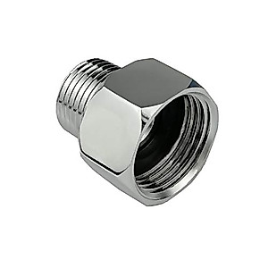 Brass Pipe Fitting,Adapter 3/4”GHT Female Thread (Swivel) x 1/2” NPT Male Threaded Connector,Garden Hose Connector, Garden Hose to Shower adapter,Chrome (3/4GHT female X 1/2NPT male)