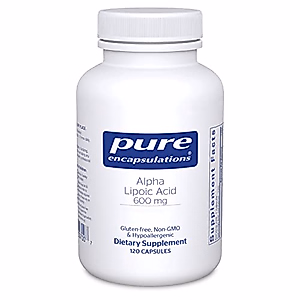 Pure Encapsulations Alpha Lipoic Acid 600 mg | ALA Supplement for Liver Support, Antioxidants, Nerve and Cardiovascular Health, Free Radicals, and Carbohydrate Support* | 120 Capsules