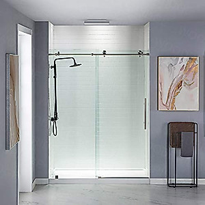 WOODBRIDGE MBSDC6076 Shower Door, 60"x76", Brushed Nickel