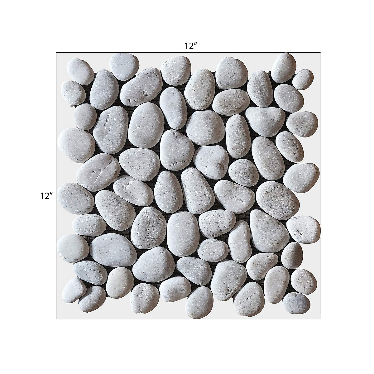 Casual Elements Stone Wall Pebbles, White