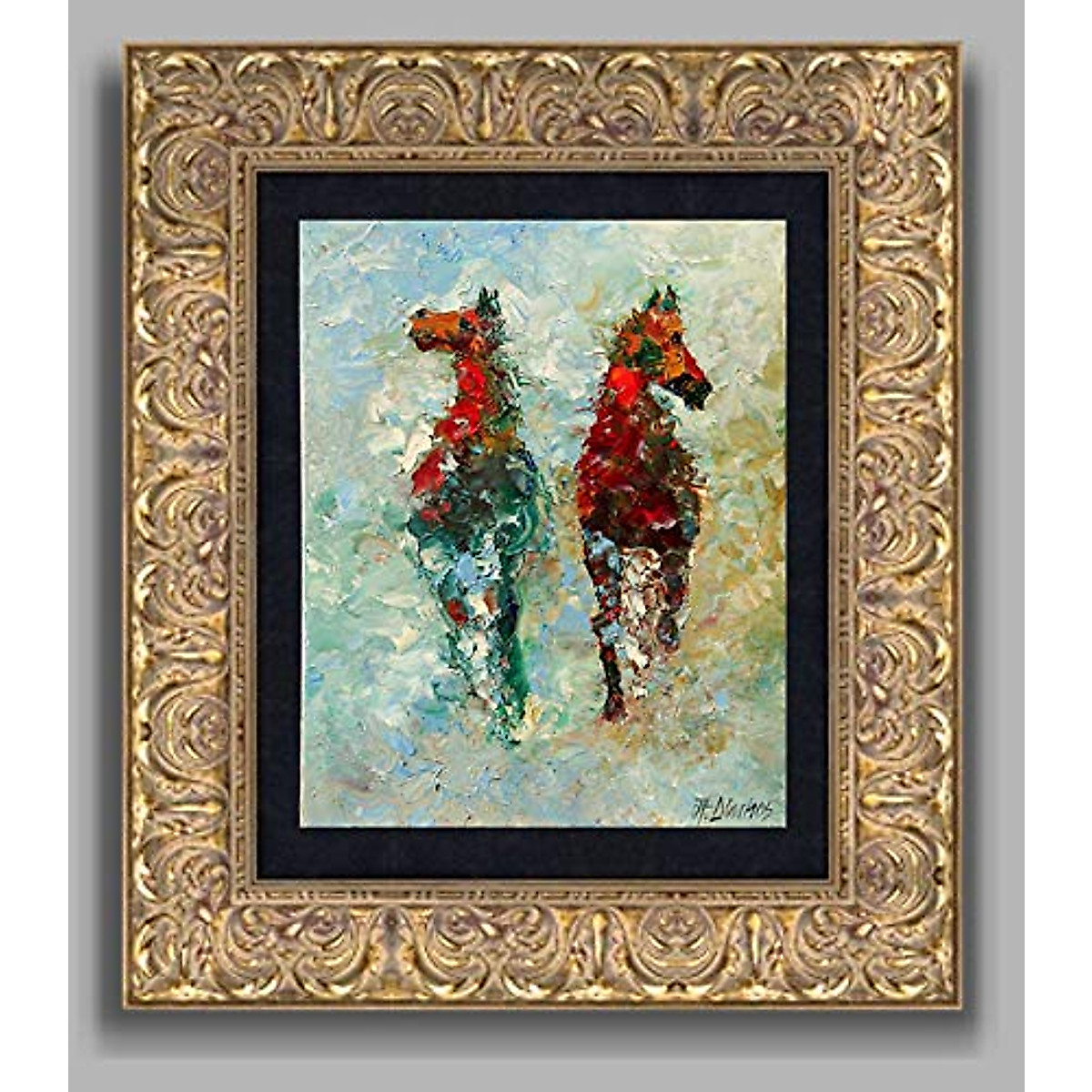 SOLD Listen To The Wind, Equine Horse Painting By Internationally Renown Impressionist Palette Knife Artist Andre Dluhos