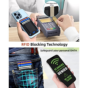 Upgraded for Magsafe Wallet, Strongest Magnetic Wallet, for iPhone Wallet Magsafe with 2 Card Slots, Magnetic Card Holder Wallet for iPhone 15/14/13/12 Series, Vegan Leather, Fit 7 Cards, Black