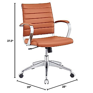 Modway Jive Office Chair, Mid Back, Terracotta