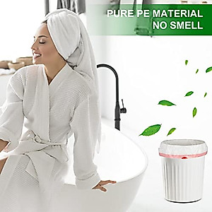 Drawstring Small Trash Bags, Magesh 4 Gallon Trash Bag Drawstring Extra Thick, Small Garbage Bags 4 Gallon Unscented, Quick Cinch for Bathroom Kitchen Office Small Can, 44 Count, White