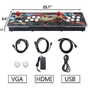 26800 Games in 1 Arcade Game Console ,Pandora Treasure 3D Double Stick,26800 Classic Arcade Game,Search Games, Support 3D Games,Favorite List, 4 Players Online Game,1280X720 Full HD Video Game