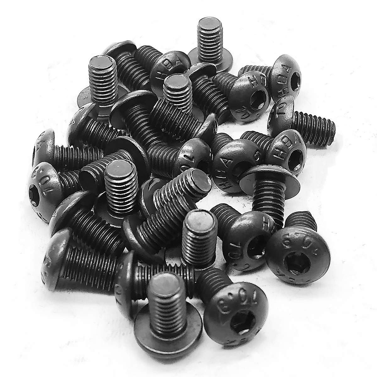 100pcs M5-0.8 x 8mm Round Head Hexagon Socket Screws10.9 Grade Alloy Steel, Oxidized Black Surface Treatment、Full Thread, Allen Socket Drive (Size: M5x8)