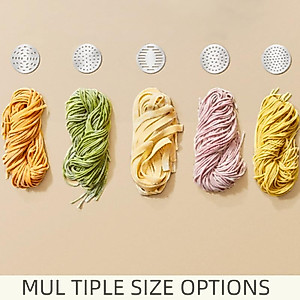 Electric Pasta Makers,Portable Handheld Automatic Mixers,Pasta Gun,Pasta Noodle Ramen Maker Machine,Automatic Portable Handheld Noodle Maker Machine 150W,White (+Five 2.5mm round dough bucket)