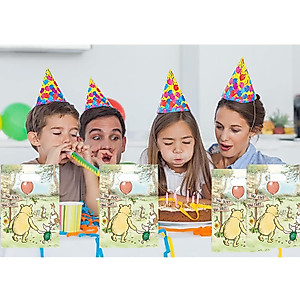 Omto 30Pcs Pooh Party Gift Bags,Pooh Bear Gooddie Bags Party Decoration Gift Bags Pooh Bear Birthday Party Decorations