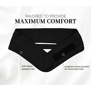 FANTASTIC HOUSE Silk Spa Headband for Washing Face, 22 Momme 100% Mulberry Silk Scarf for Hair Wrapping at Night, Adjustable Ponytail Head Wrap Hair Band for Women and Girls