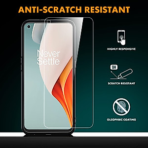 Dioxide Compatible for OnePlus Nord N100 Phone Case with Screen Protector, Soft TPU Silicone Case Shockproof Non-Slip Camera Protective Case Slim Cover for OnePlus Nord N100 Phone Case, Black