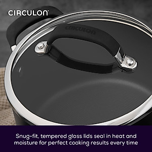 Circulon Premier Professional Hard Anodised 20/28 cm Frying Pan Twin Pack Set, 2-Piece - Black