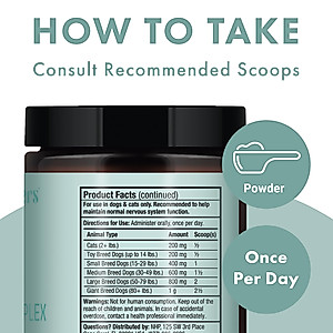 Bark & Whiskers Organic Vitamin B Complex, 0.85 Oz. (24 g), 60 Scoops, Supports A Healthy Nervous System & Endurance, Veterinarian Formulated, Non-GMO, Certified USDA Organic, Dr. Mercola