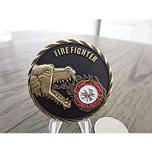Firefighter Fireman First Responder First in Last Out 911 Skull Challenge Coin