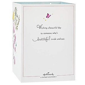 Hallmark Paper Wonder Displayable Pop Up Birthday Card for Her (Beautiful Butterflies and Flowers)