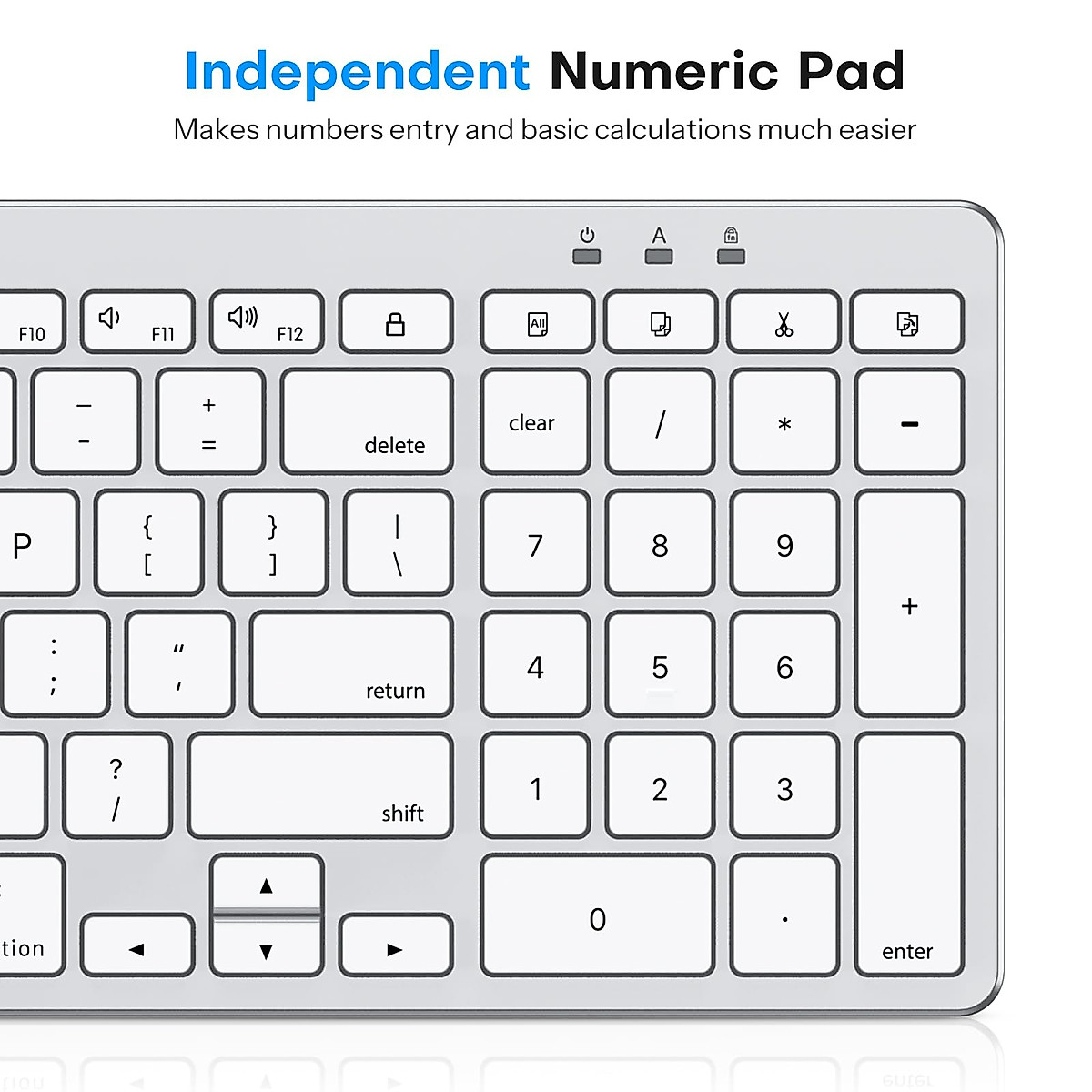 OMOTON Wired Keyboard Compatible with Mac, with Dual Interface (USB and Type-C), Numeric Keypad Compatible with MacBook Pro/Air, iMac, Mac Mini/Pro Laptop, Silver