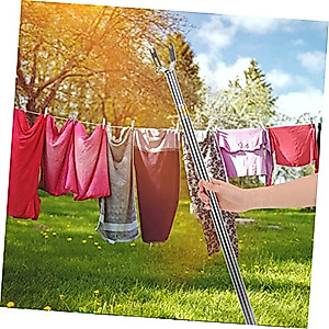 Alipis 2pcs Clothes Rail Drying Rack Clothes telescoping Pole Clothes Reaching Clothing Retractable Clothesline Prop Poles Clothesline Pole rods Retractable Clothesline Poles strut