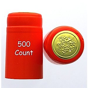 Orange PVC Shrink Capsules-500 Count